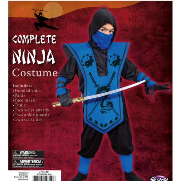 Fun World | Costumes | New Boys Complete Ninja Costume Small Medium ...